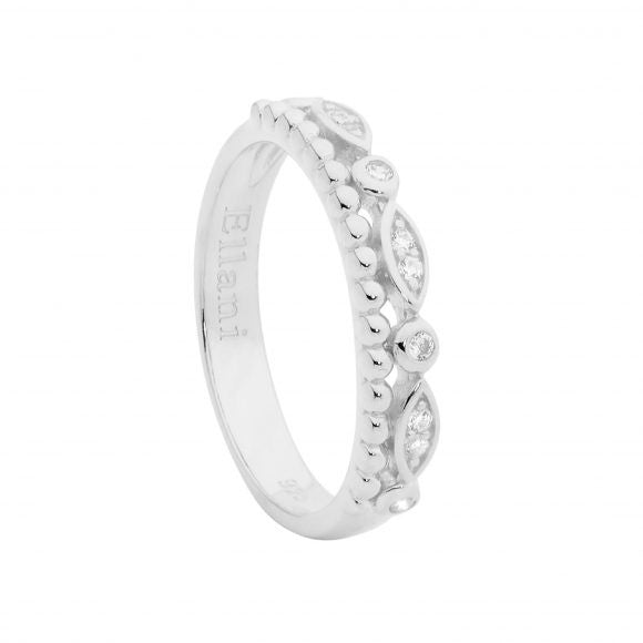 Sterling Silver Double Row Cubic Zirconia Ring – Mystique Jewellers